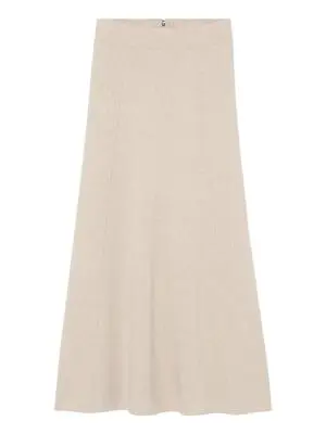 GWYN Knit A-line Skirt - Oat