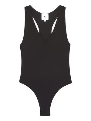 GWYN Deep-v Bodysuit - Black