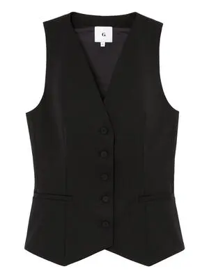 GWYN Swain Longline Vest - Black