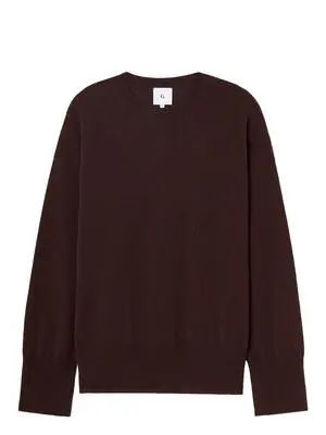 GWYN Jules Cashmere Crewneck Sweater - Ash Brown