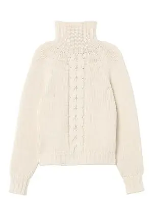 GWYN The Dolomites Cable-knit Sweater - Ivory