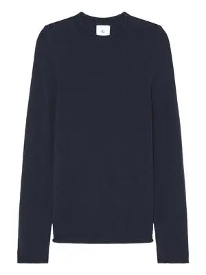 GWYN Minimalist Cashmere Sweater - Navy