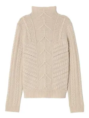 GWYN Highland Cable Knit Sweater - Dove