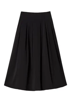 GWYN Pleated Matte Satin Ball Skirt