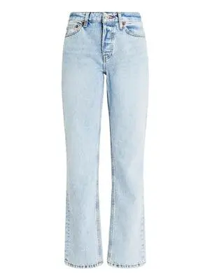 RE/DONE & PAM The Anderson Mid-rise Straight-leg Jeans - Light Denim