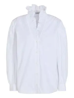 SANDRO Ruffled Cotton-Poplin Blouse
