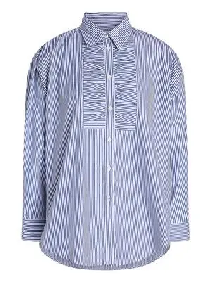 Sandro Striped Cotton-poplin Shirt - Blue