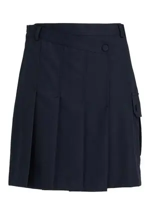 Sandro Wrap-effect Twill Mini Skirt - Navy