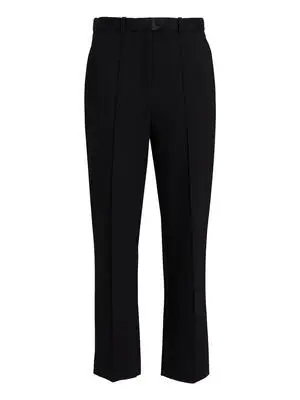Sandro Jersey Straight-leg Pants - Black