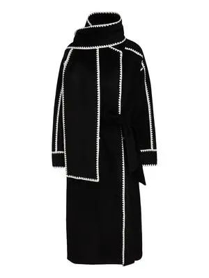 Maje Wool-blend Felt Coat - Black