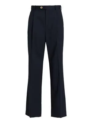Sandro Twill Wide-leg Pants - Midnight Blue