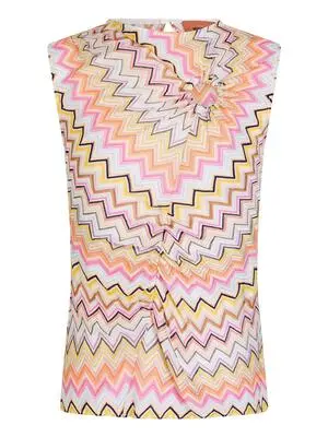 Missoni Cutout Crochet-knit Top - Yellow