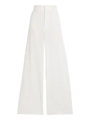 FRAME Le Slim Palazzo Striped Seersucker Wide-leg Pants - White