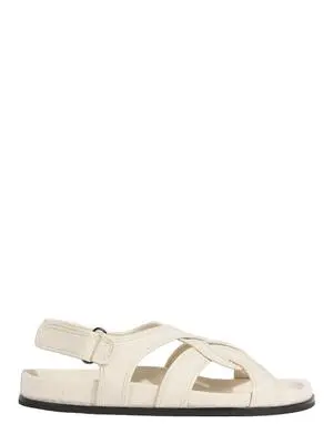 TOTEME Canvas Slingback Sandals - Ecru