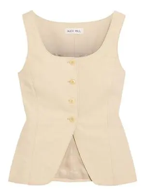 ALEX MILL Linen And Cotton-blend Vest - Beige