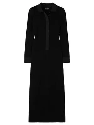 TOM FORD Wool-blend Midi Dress - Black