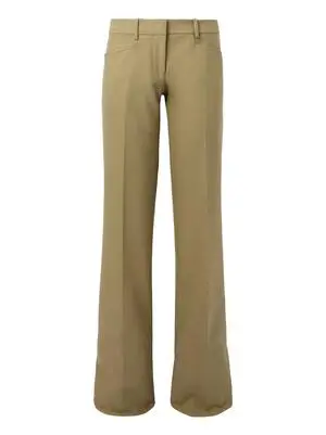 TOM FORD Straight-leg Stretch-cotton Trousers - Army Green