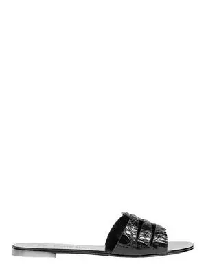 GIUSEPPE ZANOTTI Adheline Leather Slides - Black