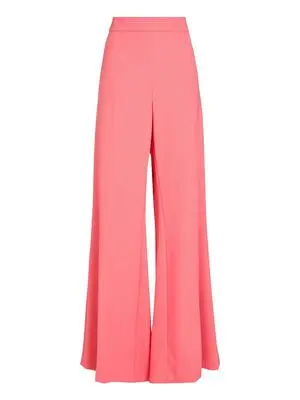 Carolina Herrera Wool-blend Crepe Wide-leg Pants - Coral