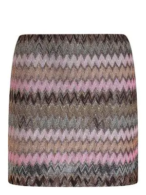 Missoni Metallic Crochet-knit Mini Skirt - Bubblegum