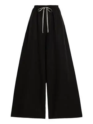 LEMLEM Linen And Tencel™-blend Wide-leg Pants - Black