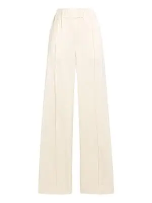 Another Tomorrow Satin Straight-leg Pants - Ivory