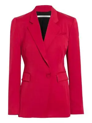 Another Tomorrow Wool-blend Blazer - Crimson