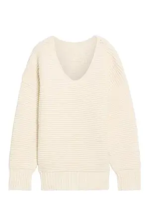 Another Tomorrow Ribbed Merino Wool-blend Sweater - Cream