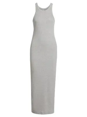 TOTEME Ribbed Cotton-blend Jersey Maxi Dress - Light Gray