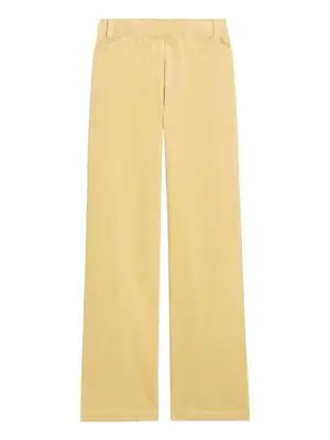 Another Tomorrow Cotton-corduroy Wide-leg Pants - Mustard