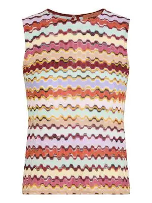 Missoni Crochet-knit Cotton-blend Top - Brown