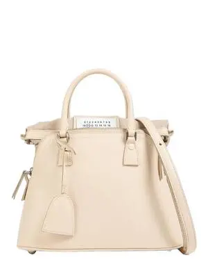 MAISON MARGIELA 5ac Classique Pebbled-leather Tote - Cream