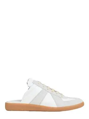 MAISON MARGIELA Replica Suede And Leather Slip-on Sneakers - Light Gray