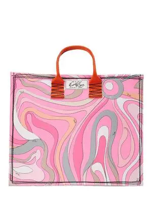 EMILIO PUCCI Printed Twill Tote