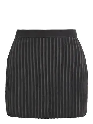 Alexander Wang Ribbed Cotton-blend Mini Skirt - Charcoal
