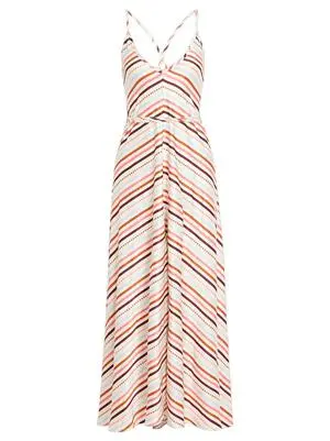 LEMLEM Aluna Striped Maxi Slip Dress - Cream