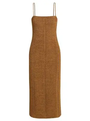 Proenza Schouler Bouclé-knit Midi Dress - Light Brown