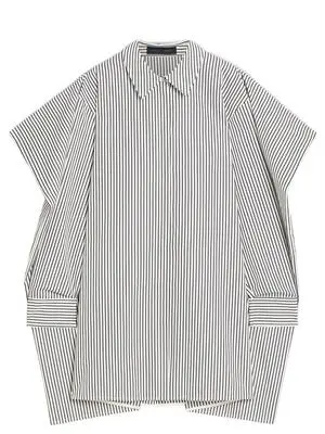 Proenza Schouler Isla Cape-effect Striped Shirt Dress - White