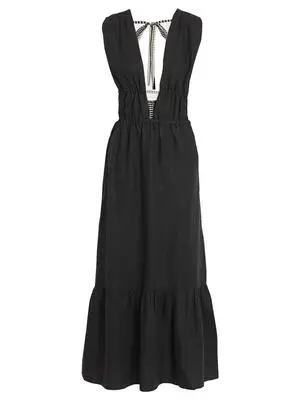 LEMLEM Lelisa Linen And Tencel™-blend Maxi Dress - Black