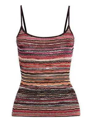 Missoni Metallic Spacedyed Crochet-knit Camisole - Magenta