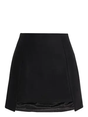 Cult Gaia Angelia Wool-blend Felt Mini Skirt - Black