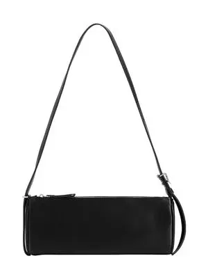 Proenza Schouler Silo Satin Shoulder Bag - Black