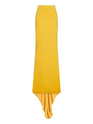 Rick Owens Cashmere-blend Maxi Skirt - Marigold