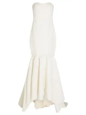 Remain Birger Christensen Strapless Satin-twill Gown - Ivory