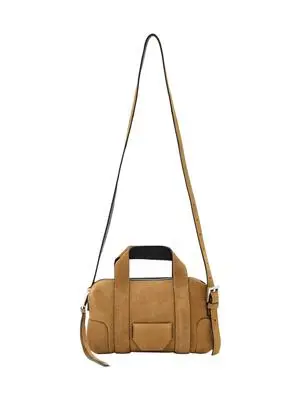 ALLSAINTS Ares Compact Suede Crossbody - Biscuit Brown