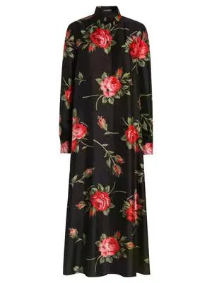 Dolce & Gabbana Floral Maxi Dress - Black