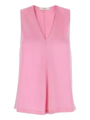 JUCCA Sleeveless V-neck Top - Pink