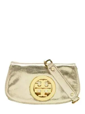 Tory Burch Reva Leather Clutch - Gold