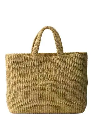 Prada Crochet Tote Bag - Neutrals
