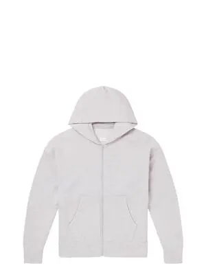 Visvim Jumbo Wool And Cotton-blend Jersey Zip-up Hoodie - Gray